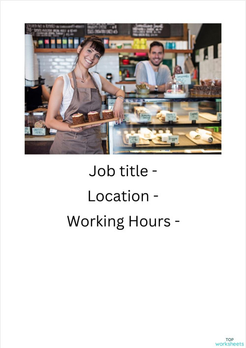 Cafe assisnet 1. Interactive worksheet | TopWorksheets