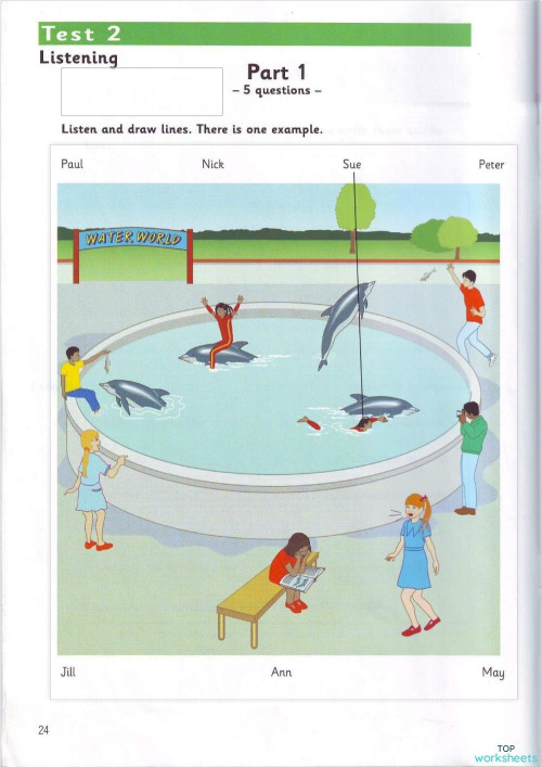 Movers 3 test 2. Interactive worksheet | TopWorksheets