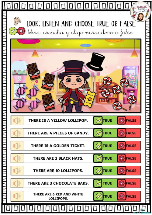 look and choose true false. Interactive worksheet | TopWorksheets
