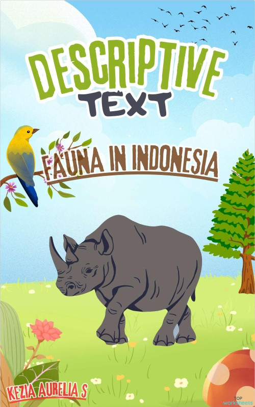 Descriptive Text Fauna in Indonesia. Interactive worksheet | TopWorksheets