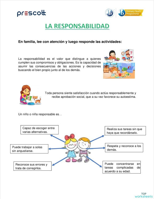 LA RESPONSABILIDAD. Ficha interactiva | TopWorksheets