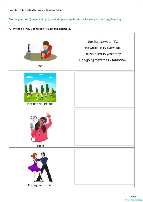 SIMPLE PRESENT. Interactive worksheet | TopWorksheets