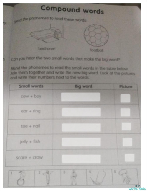 CP&S (Compound words Page 77). Interactive worksheet | TopWorksheets
