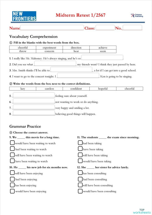 Grammar: interactive worksheets and online exercises | TopWorksheets