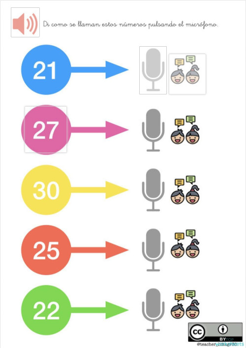 Números 20-30. Ficha interactiva | TopWorksheets