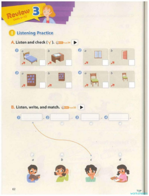 Listen up 1: Review 3: Unit 9-12. Interactive worksheet | TopWorksheets