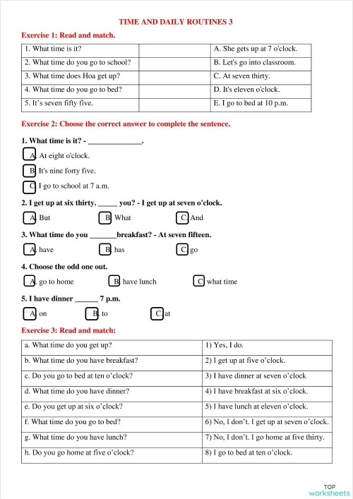 wh questions. Interactive worksheet | TopWorksheets