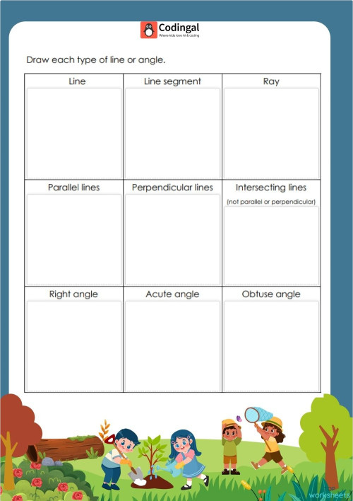 M_G03M22L49_WA02_Types_of_Lines_4. Interactive worksheet | TopWorksheets