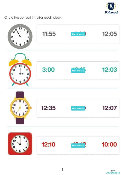 Time: interactive worksheets and online exercises | TopWorksheets