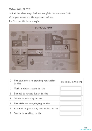 SCHOOL MAP. Interactive worksheet | TopWorksheets