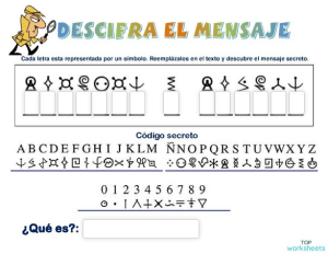 Mensaje Secreto. Ficha interactiva | TopWorksheets
