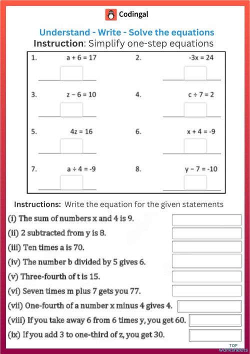 M_G06M08L33_WA02_Solving_Simple_Equations_4. Interactive worksheet ...