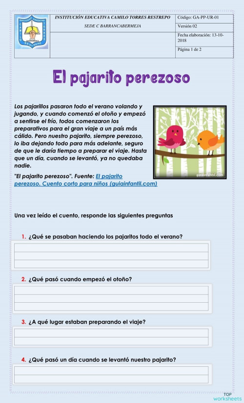 EVALÚO MIS HABILIDADES. Ficha interactiva | TopWorksheets