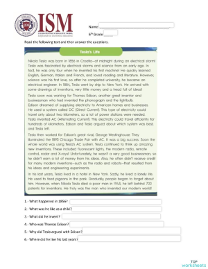 Reading week 29, Evaluation.. Interactive worksheet | TopWorksheets