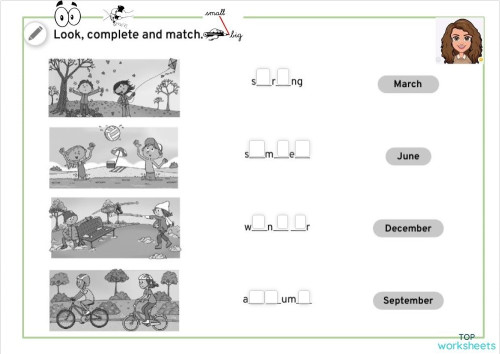 SEASONS UNIT 3 HOP B. Interactive worksheet | TopWorksheets