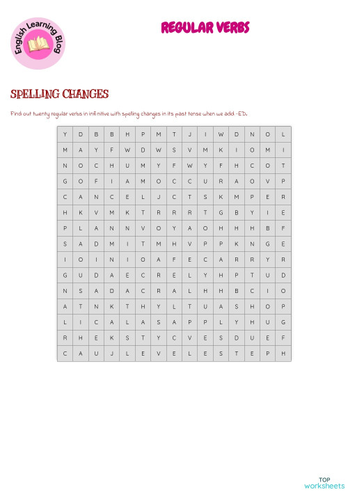 REGULAR VERBS. Interactive worksheet | TopWorksheets