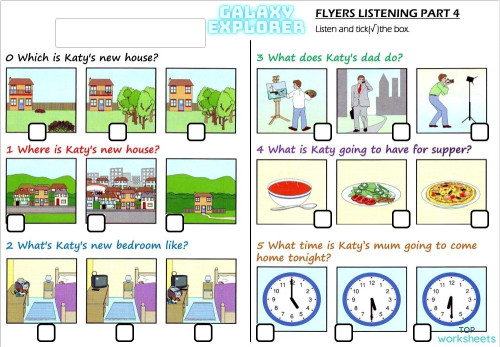 Listening practice 4.11. Interactive worksheet | TopWorksheets
