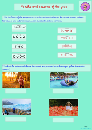 MONTHS AND SEASONS . Interactive worksheet | TopWorksheets