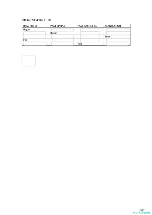 IV 2. 1 - 20. Interactive worksheet | TopWorksheets