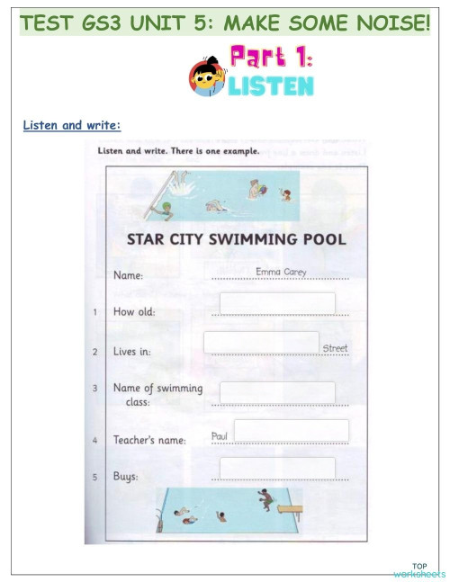 GS3_UNIT 5_REVIEW AND TEST. Interactive worksheet | TopWorksheets