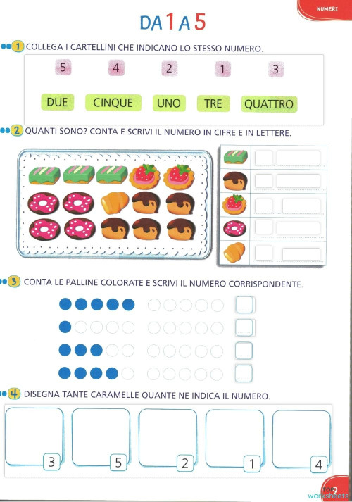 Numeri naturali: schede interattive ed esercizi online | TopWorksheets