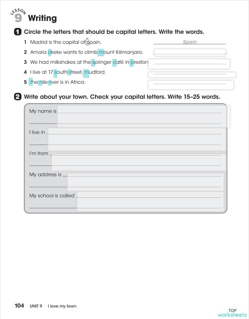 Unit 9 - Lesson 9. Interactive worksheet | TopWorksheets