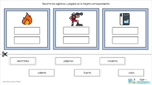 Adjetivos: fichas interactivas y ejercicios online | TopWorksheets