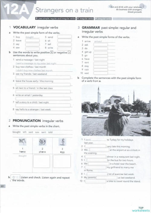 12A&12B beginner workbook. Interactive worksheet | TopWorksheets
