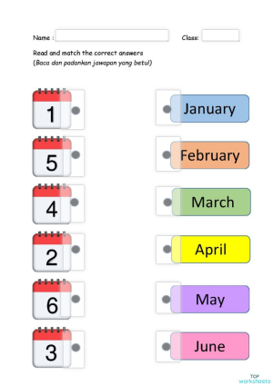 ENGLISH: MONTHS OF THE YEAR. Interactive worksheet | TopWorksheets