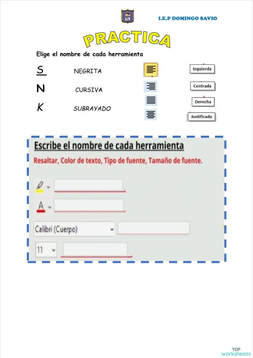 MICROSOFT WORD. Ficha interactiva | TopWorksheets