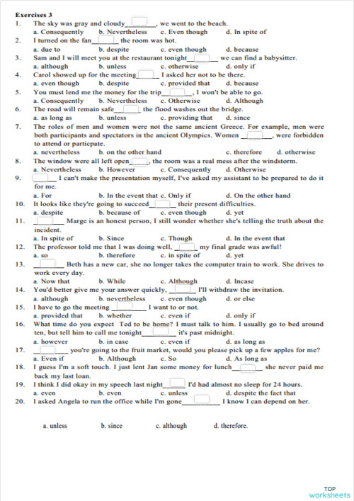 SHOWING RELATIONSHIPS BETWEEN IDEAS 03. Interactive worksheet ...