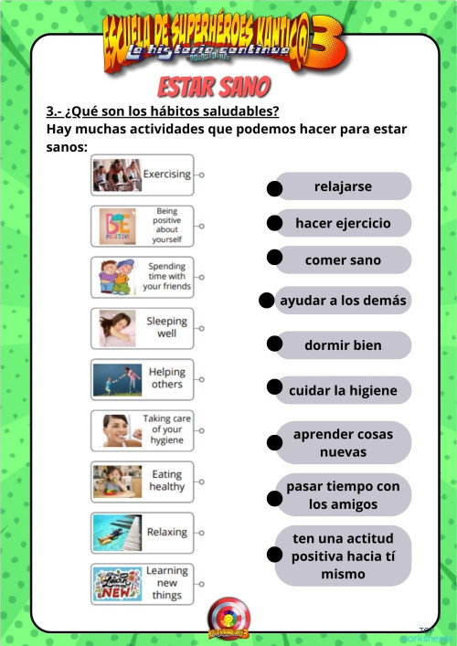 TPW 3 SALUD. Ficha interactiva | TopWorksheets
