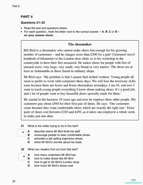 Reading Writing_Q4_T1_R_P1 3 4 5 (Part 4). Interactive worksheet ...