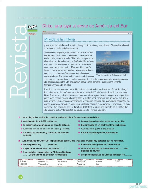 1. Vocabulario 44 Spanish Cambridge IGCSE. Ficha interactiva ...