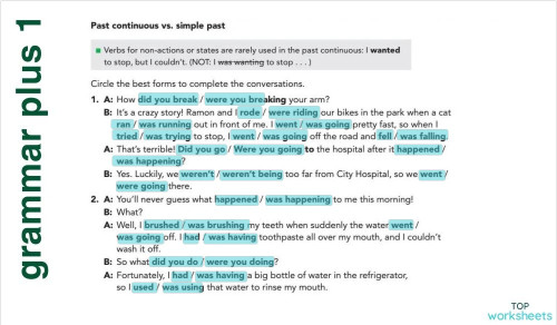 IC304 grammar plus 1. Interactive worksheet | TopWorksheets