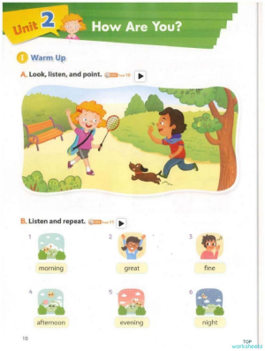 Listen Up 1_unit 2: How Are You?. Interactive worksheet | TopWorksheets