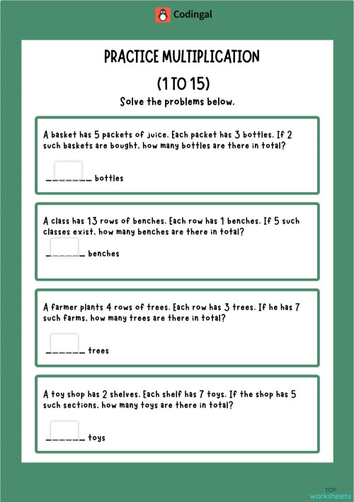 M_G03M14L31_WE02_Practice multiplication (1 to 15). Interactive ...