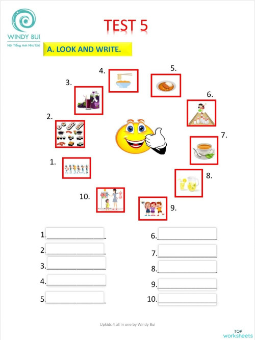 Upkids 4 Unit 5 test. Interactive worksheet | TopWorksheets