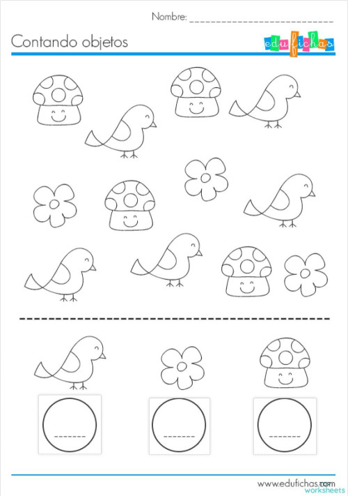 CONTANDO OBJETOS. Ficha interactiva | TopWorksheets