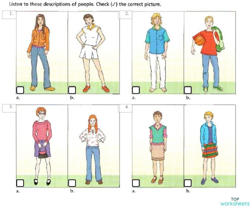 describing people. Interactive worksheet | TopWorksheets