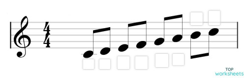 APRENDIENDO CON NOTAS MUSICALES. Ficha interactiva | TopWorksheets