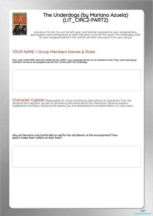 The Underdogs (by Mariano Azuela) (LIT_CIRC2-PART2). Interactive ...