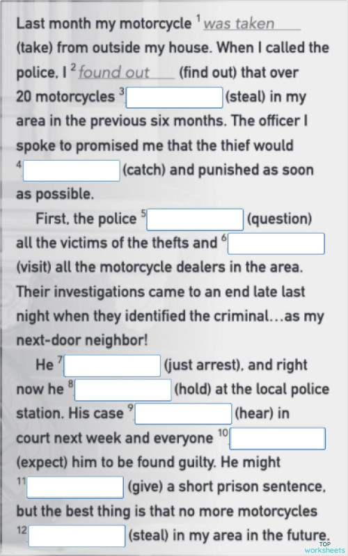 PASSIVE VOICE - ALL FORMS. Interactive worksheet | TopWorksheets