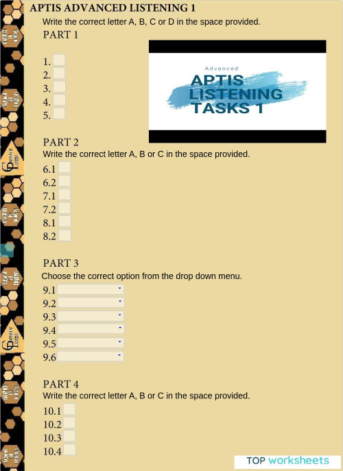 APTIS ADVANCED TEST. Interactive worksheet | TopWorksheets