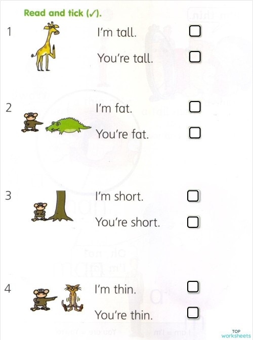 I am - you are part 1. Interactive worksheet | TopWorksheets