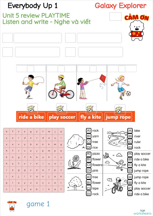 REVIEW: UP1_U5_LESSON_2. Interactive worksheet | TopWorksheets