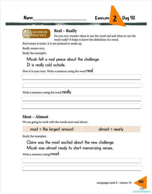 Lesson 19: Grammar Practice Pg 195-196 Ex 2. Interactive worksheet ...