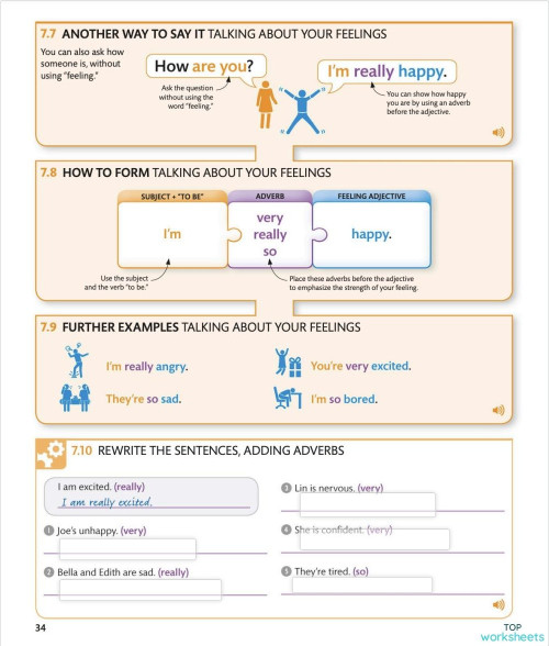 Feelings vocabulary 2. Interactive worksheet | TopWorksheets