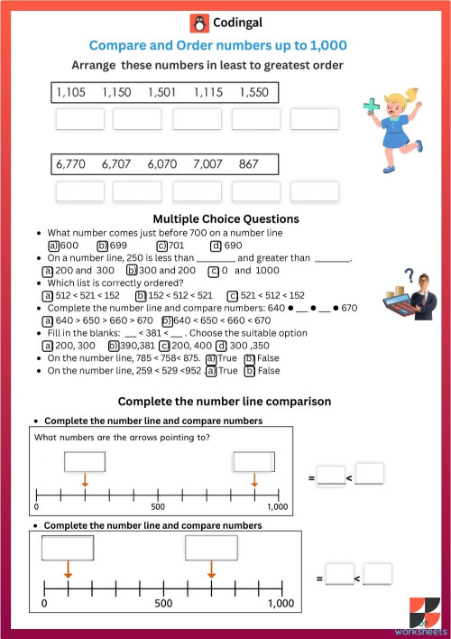 M_G03M02L03_WC02_Compare_numbers_up_to_1,000_2. Interactive worksheet ...