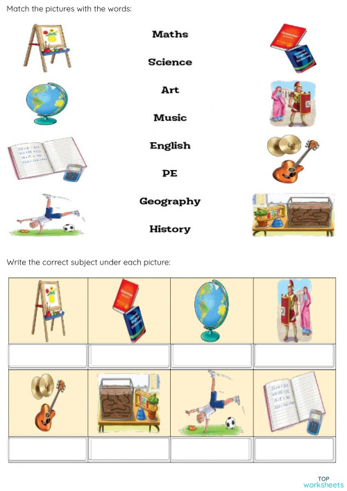 subjects 1. Interactive worksheet | TopWorksheets